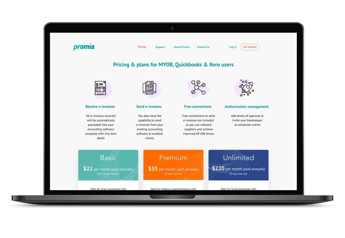 Case study Promis: Invoicing software screens redesign | Perfsol